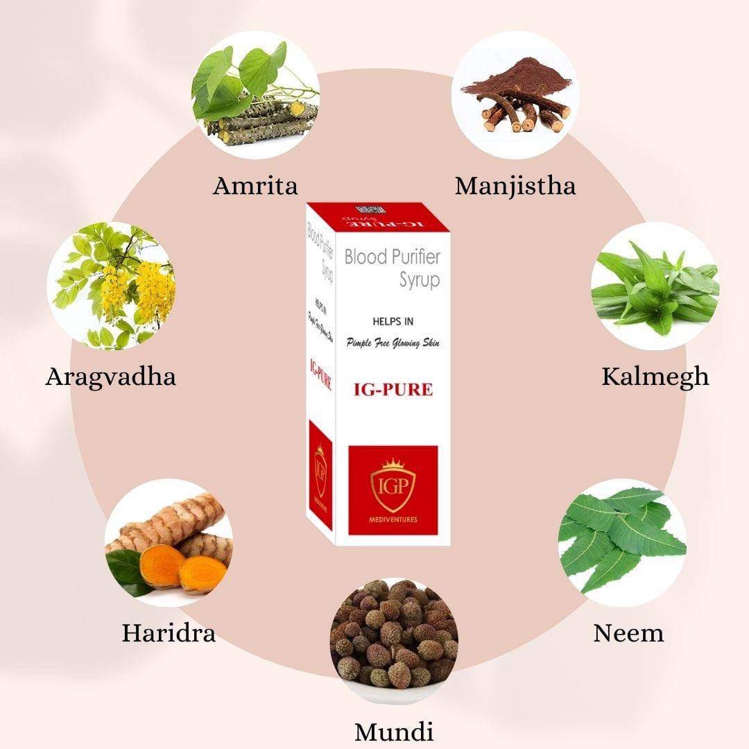 IG-PURE SYRUP | Ayurvedic Blood Purifier| Pimple reduction & Glowing ...